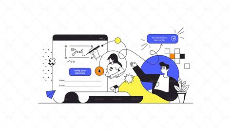 Online Signature Outline Illustration Graphics Motion Array Online Signature Outline Illustration Graphics Motion Array