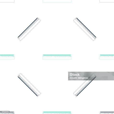 녹색 눈금자 아이콘 은 흰색 배경에 원활한 패턴을 격리 스트레이트 엣지 기호입니다 벡터 3차원 형태에 대한 스톡 벡터 아트 및 기타 이미지 3차원 형태 개념 검은색