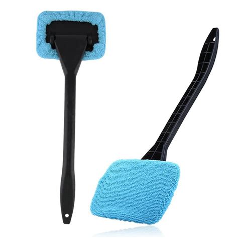 Microfiber Auto Window Cleaner Long Handle Car Wash Brush Car Window Windshield Wiper Cloth