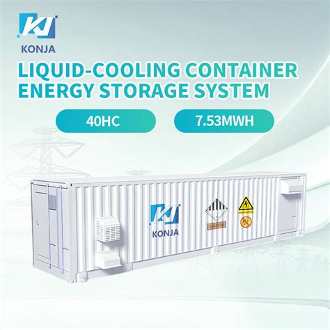 Konja Liquid Cooling 40hc Container Energy Storage System 7 53mwh 1000v