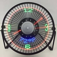 USB LED Clock Desktop Fan