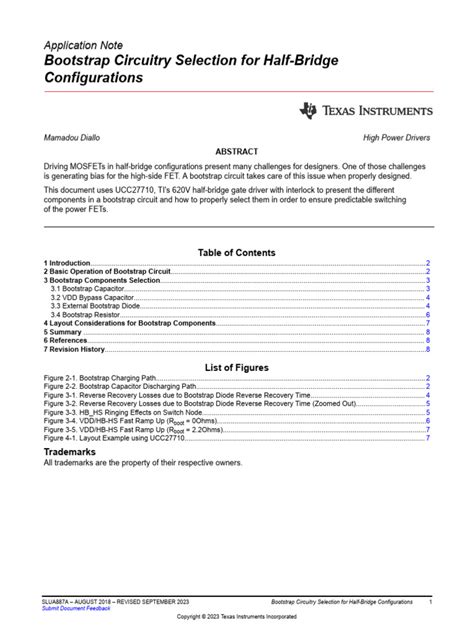 Bootstrap Circuitry Selection For Half Bridge Configurations Pdf
