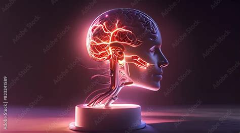 3d Mockup Of The Electrical Connections Between Neurons In The Human