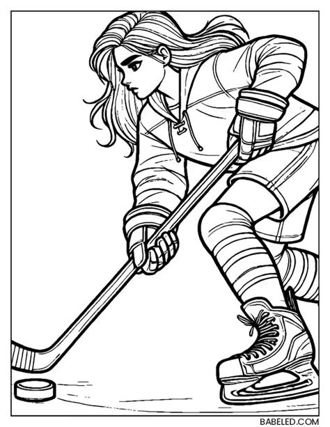 9 Gratis Målarbilder Att Skriva Ut Hockey För Vuxna Och Barn Tjejer
