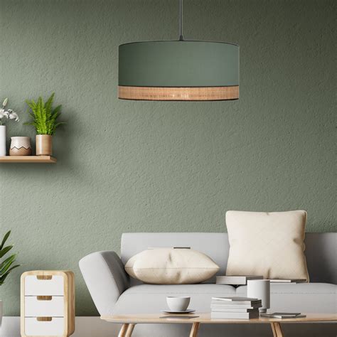 Suspension Déco Nonca Collection Kara En Coton Kaki Et Raphia Taille Ø 45 Hauteur 25cm Leroy