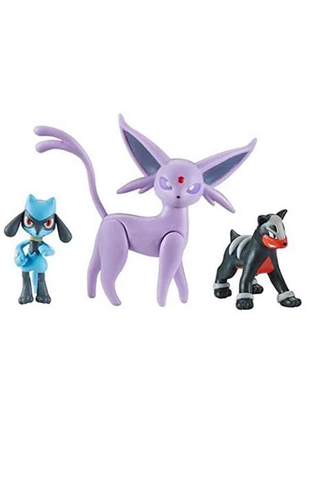 Espeon Houndour And Riolu Figurer Pocket Monster