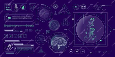 Premium Vector Vector Data Elements For Scifi Interface Infographics