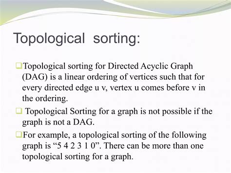 Topological Sort And Bfs Ppt