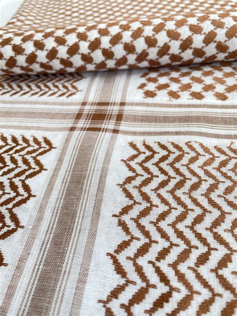 Mens Light Brown Keffiyeh Shemagh Scarf Arab Scarf My Little Jubba