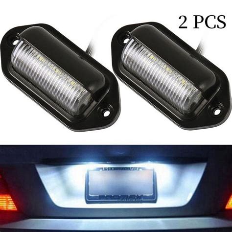Pointerteck 2 Pcs Led License Number Plate Lamp Light 12v 6 Smd