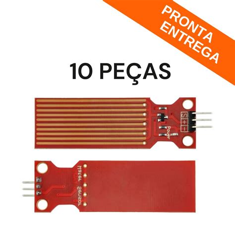 Kit 10 Peças Sensor De Nível De Água E Chuva Arduino Raspberry Fd10