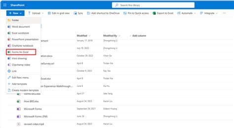 update to the new solution for syncing forms responses to excel
