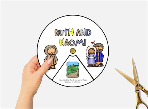 Ruth And Boaz Ruth And Naomi Printable Bible Coloring Wheel Sunday