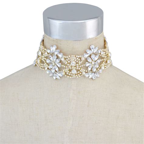 2021 Fashion Rhinestone Choker Crystal Statement Necklacesandpendants