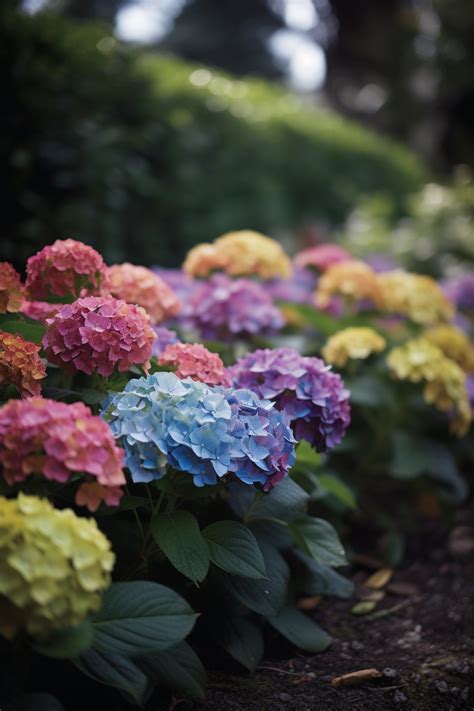 Bordacs93colourfulhydrangeagrowinginagardend34d9333 0363 4733