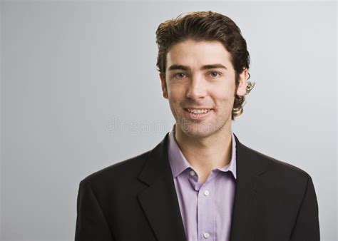 Man Smiling At Camera Stock Photo Image Of Brown Clothing 10679102