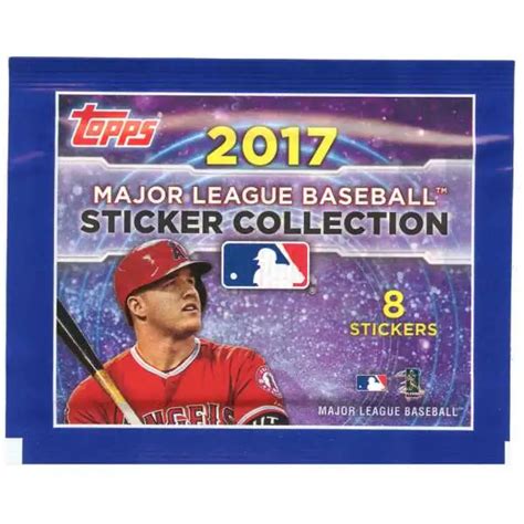 Mlb Topps 2017 Baseball Sticker Collection Box 50 Packs Toywiz