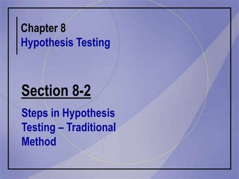 Chapter 8 Hypothesis Testing