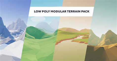 Low Poly Modular Terrain Pack 3d Environments Unity Asset Store