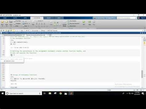Anonymous Function MATLAB Tutorial In Bangla YouTube