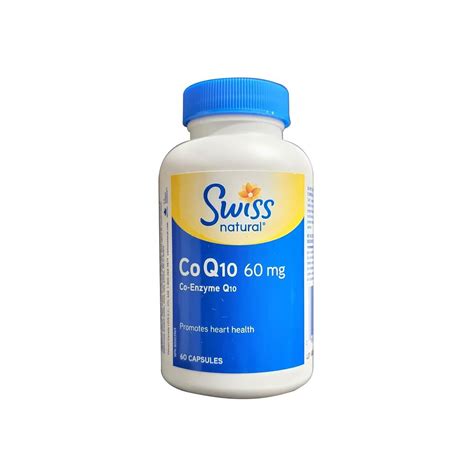 Swiss Natural Coq10 Co Enzyme Q10 60 Mg 60 Capsules Beyondrx Ca By