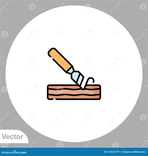 Chisel Vector Icon Sign Symbol Stock Vector Illustration Of Design
