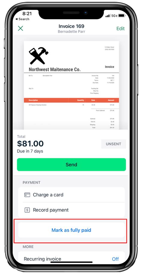 Mark An Invoice As Fully Paid Invoice Go Support Contact Us We Re Here To Help