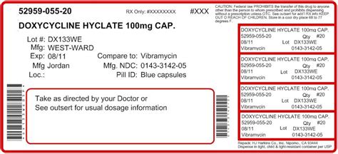 Doxycycline Hyclate H J Harkins Company Inc Fda Package Insert