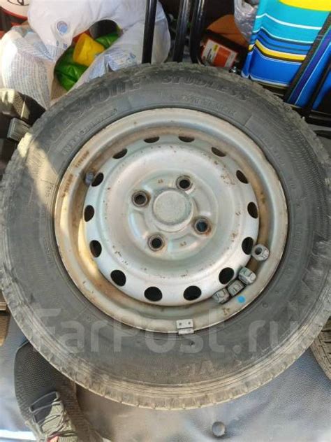 Комплек колес диски+шины Bridgestone R12, 12", 1 шт, 145 мм, 80 % ...