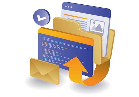 Premium Vector Application Developer Web Folder Data