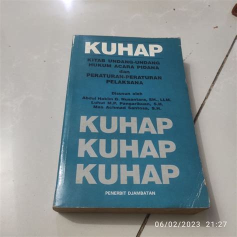 Jual Buku KUHAP Kitab Undang Undang Hukum Acara Pidana Dan Peraturan