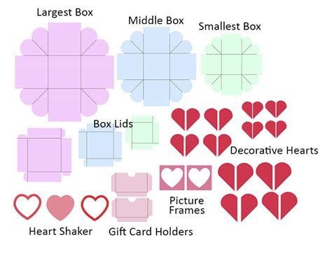 Explosion Box Printable Template