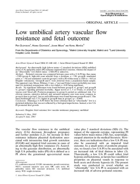 Pdf Umbilical And Uterine Artery Flow Velocity Waveforms In Pregnancy
