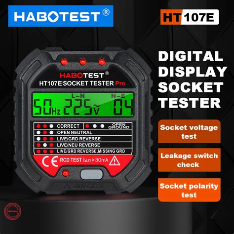 Jual Habotest Ht107e Digital Smart Socket Tester Detector Voltage Test Ori Shopee Indonesia