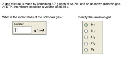 Solved A Gas Mixture Is Made By Combining G Each Of Ar Chegg Com