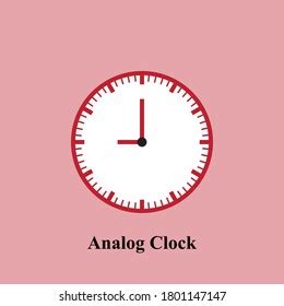 Analog Clock Clock Time Watch Vector Stock Vector Royalty Free 1801147147 Shutterstock