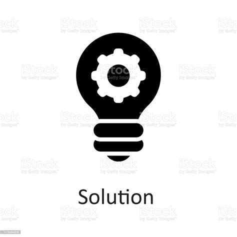 솔루션 벡터 솔리드 아이콘 디자인 일러스트 레이 션을 흰색 배경에 놓습니다 Eps 10 파일 개념에 대한 스톡 벡터 아트 및 기타 이미지 Istock