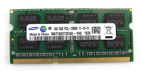 Модуль оперативной памяти Samsung для ноутбука 4gb 2rx8 Pc3l 12800s Ddr3l So Dimm 1x4 ГБ для