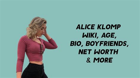 Alice Klomp Model Wiki Age Boyfriends Net Worth And More