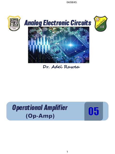 Analog Electronic Circuits 05 Part A Pdf Operational Amplifier