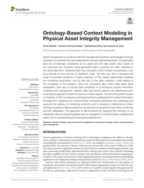 pdf ontology based context modeling in physical asset integrity