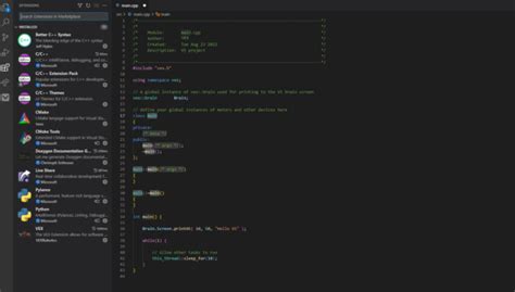 VS Code VEX 机器人
