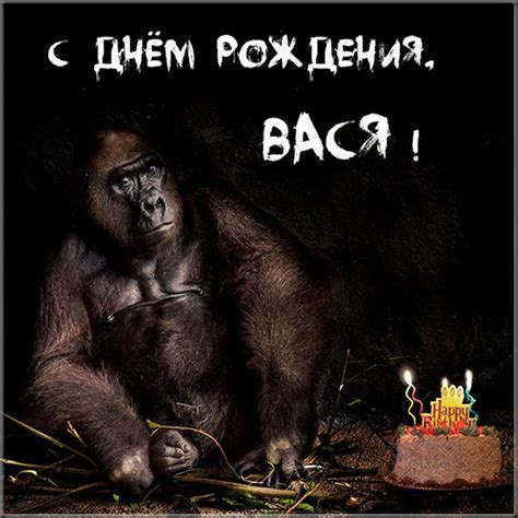 Открытка с днем рождения Вася с приколом Версия 2 - поздравляйте ...