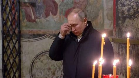 Vladimir Putin Attends Orthodox Christmas Service Alone