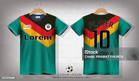 축구 유니폼과 티셔츠 스포츠 축구 키트 또는 Activewear 유니폼에 대 한 그래픽 디자인 이랑 서식 파일 준비에 대 한 사용자 지정 로고 및 이름 색상 및 글자 스타일