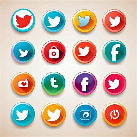 Social Media Icons Vectors Premium Ai Generated Image
