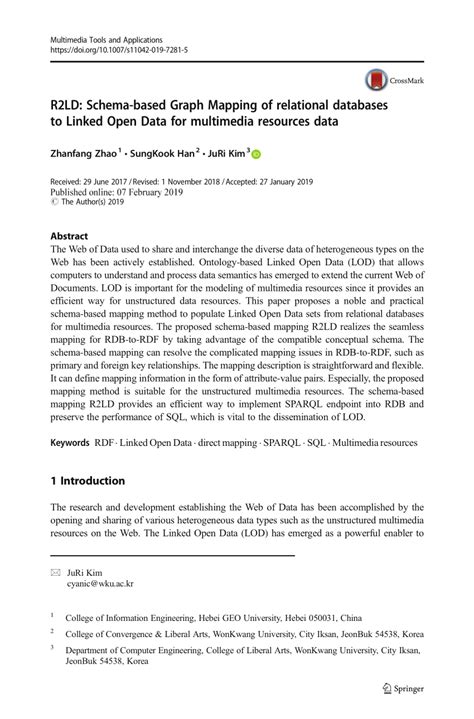 Pdf R2ld Schema Based Graph Mapping Of Relational Databases To Linked Open Data For
