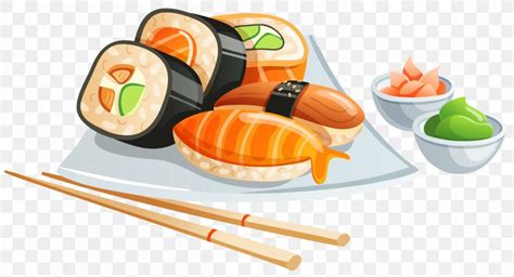 Sushi Japanese Cuisine Clip Art Png 4600x2490px Sushi Asian Food