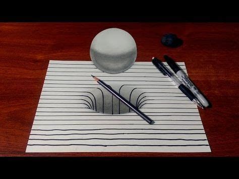 Dibujo 3D agujero para niños Cómo dibujar 3D Circular Hole Arte del