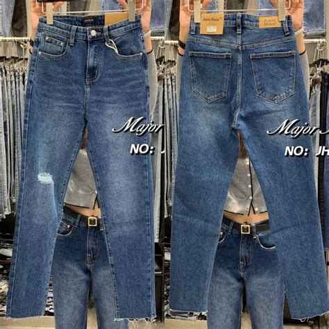 Jh2112 กางเกงยีนส์ทรงบอยสลิม ผ้ายืด Girlgroup Clothes Thaipick